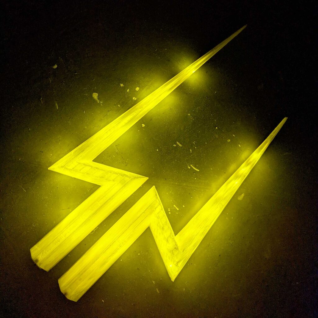 LED Zeus Lightning Bolt Prop DIY Kit - Givewave Studios